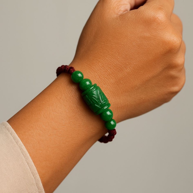 Jual Gelang Batu Giok Ukir/Gelang tali batu giok ukir/Gelang giok ...