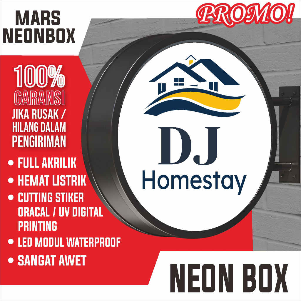Jual Neonbox Neon Box Indoor Outdoor 120cm x 120cm Premium Custom 2 ...