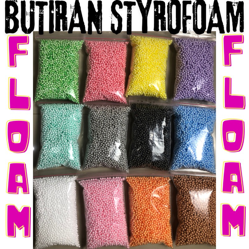 Jual BUTIRAN STYROFOAM / FLOAM HIASAN SLIME | BESAR SEDANG MICRO | KADO ...