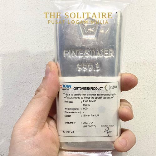 Jual NEW Perak Silver bar ANTAM 999.5 500 gram 2025 / Logam Mulia Perak ...