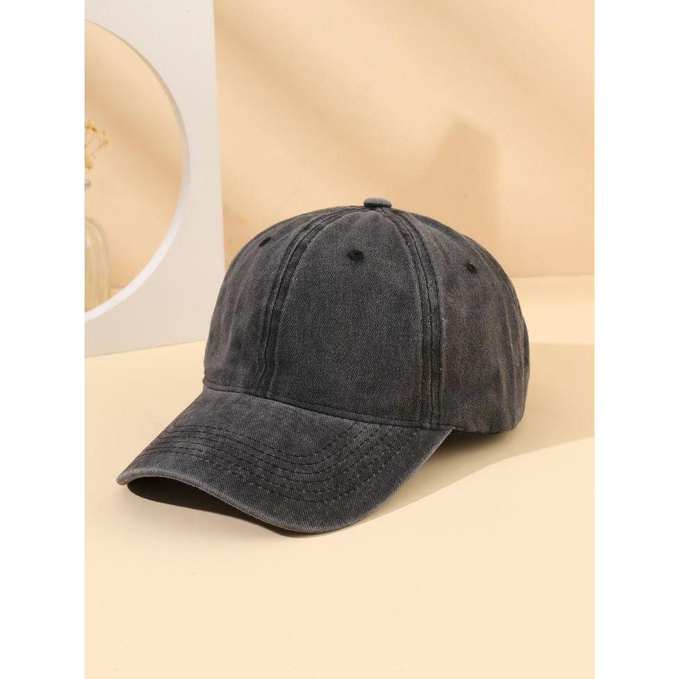 Jual Topi Baseball Distro Semi Wash Polos Denim Cotton Terbaru Hat Pria ...