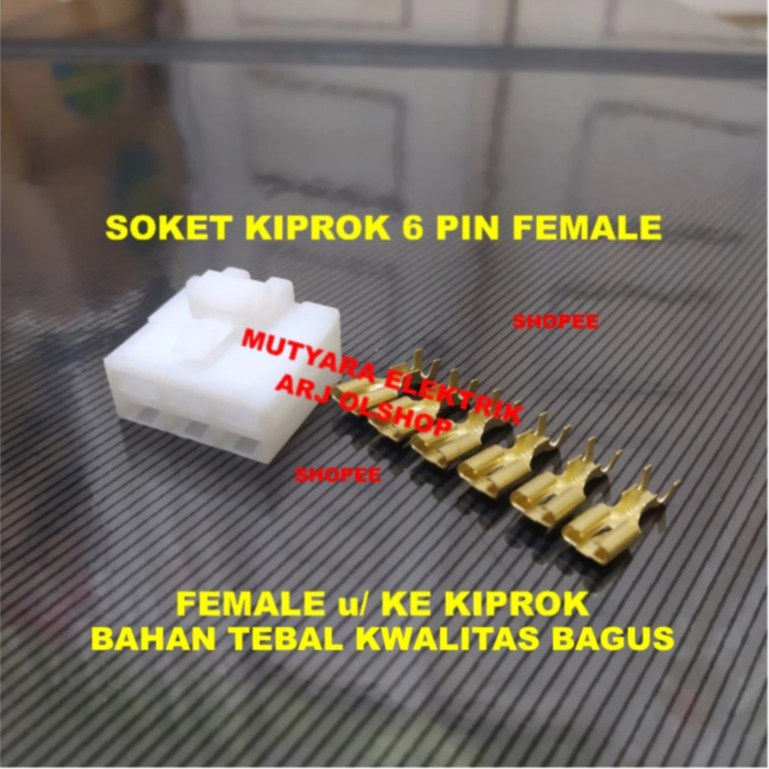 Jual SOKET 6 PIN FEMALE BESAR SOKET KIPROK TIGER 6 PIN / SOKET Nmax GL ...