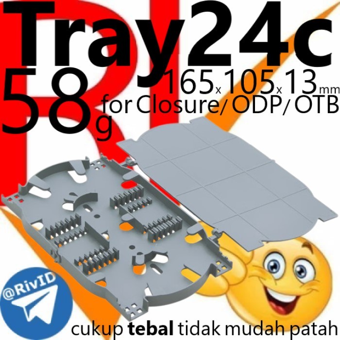 Jual Splice Tray FO 12 24 core Cassette Kaset Fiber Optic ODP OTB Joint ...