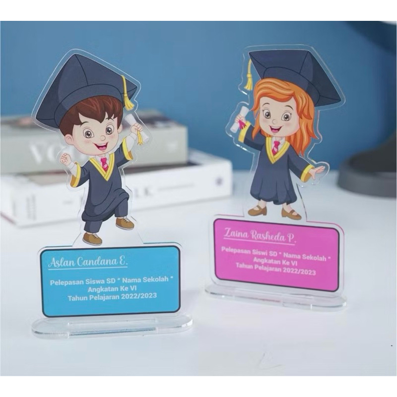 Jual PLAKAT WISUDA CUSTOM NAMA / SOUVENIR VANDEL AKRILIK CUSTOM TULISAN ...