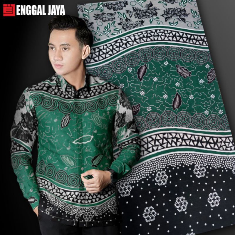 Jual kain batik motif godong gedang denim katun halus nyaman premium ...