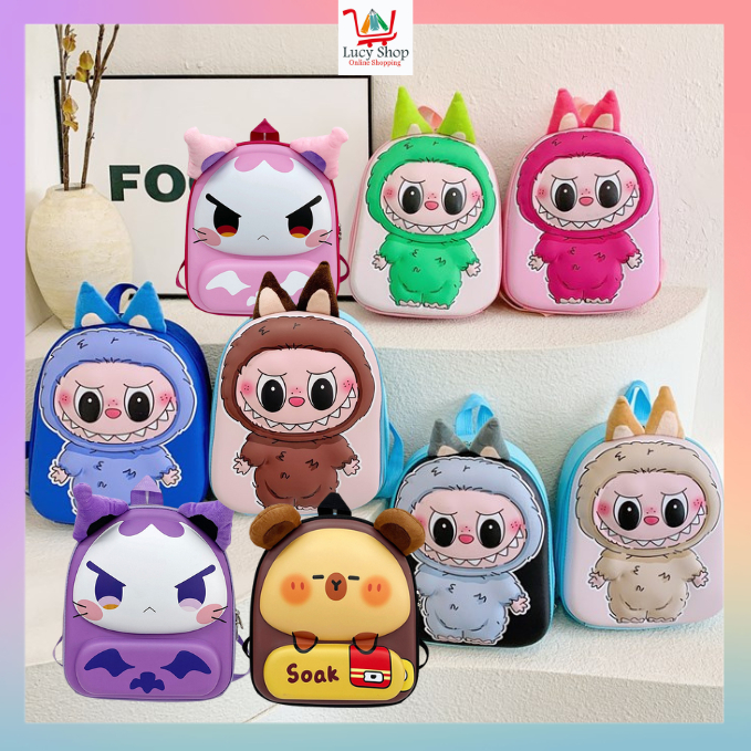Jual Tas 3D Timbul Hardcase Anak TK PAUD Kartun Labubu Capybara Sanrio Kuromi Premium Lucu ...
