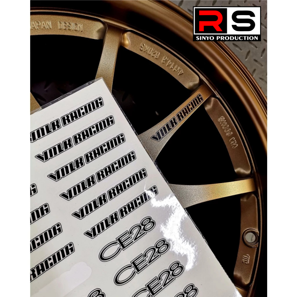 Jual RIM STICKER RAYS VOLK RACING CE28 1SET(8PCS)/Ce28 Thailand Auto ...