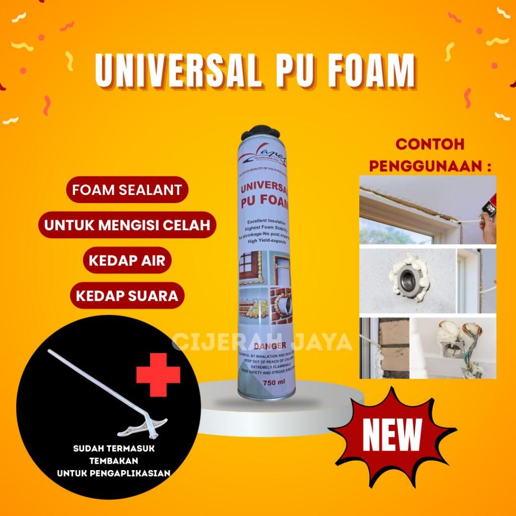 Jual PU FOAM SEALANT SPRAY 750ml POLYURETHANE FOAM UNIVERSAL / BUSA POLIURETAN LEM SEALANT ...