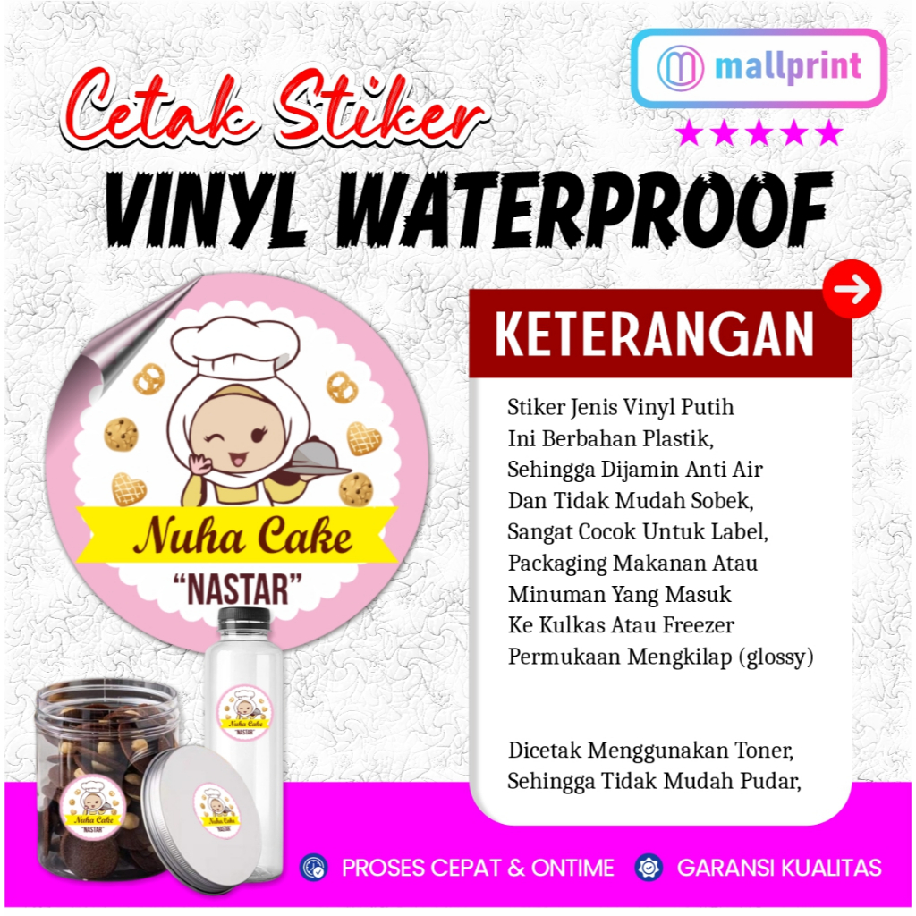 Jual Cetak Stiker Vinyl A3+ Anti Air | Cetak Stiker Label Minuman ...