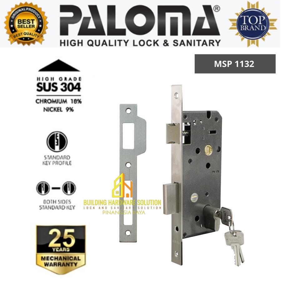 Jual Mortise lock Swing Body Kunci Paloma 50 MM Set Cylinder MSP 1132 ...