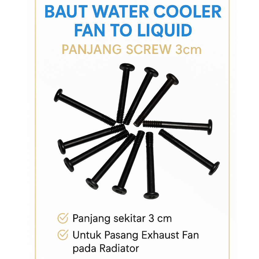 Jual Baut Water Cooler Fan to Radiator 3cm – Baut Panjang Exhaust Fan ...