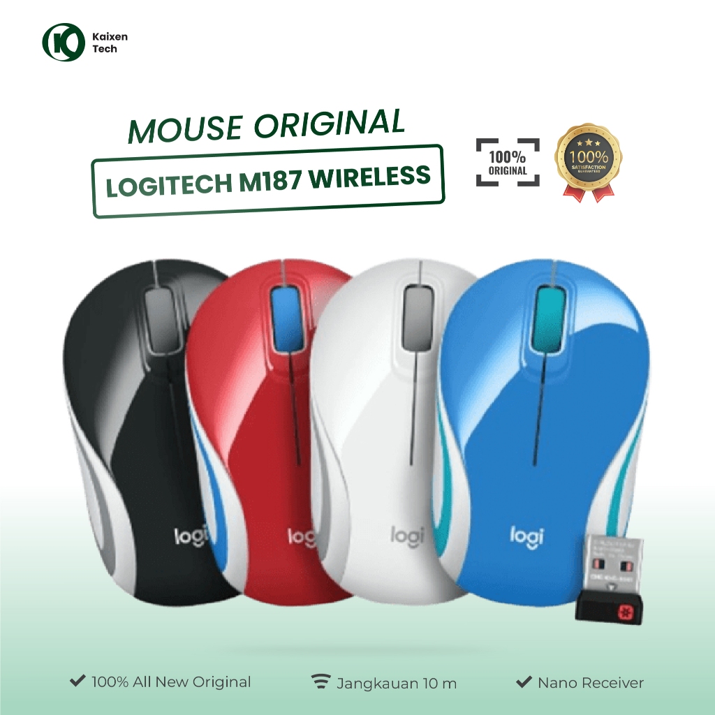 Jual Logitech Wireless Optical Mouse Mini M187 | Shopee Indonesia