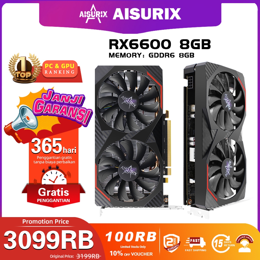 Sapphire Rx 560xt Amd Rx 560 Xt Jual AISURIX AMD RX 6600 8GB VGA Card ...