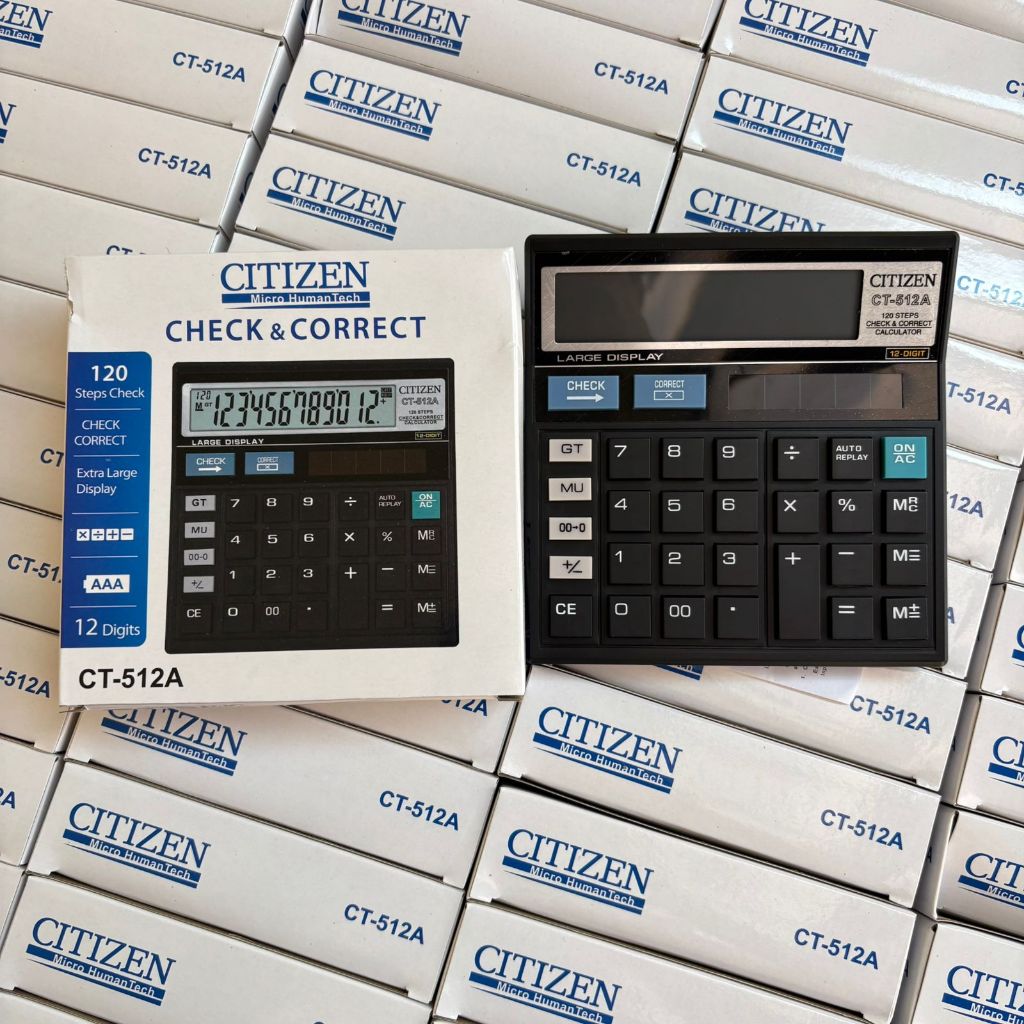 Jual [ORI] Kalkulator CITIZEN CT 512 Check Cross 12 Digit Murah - Dual ...