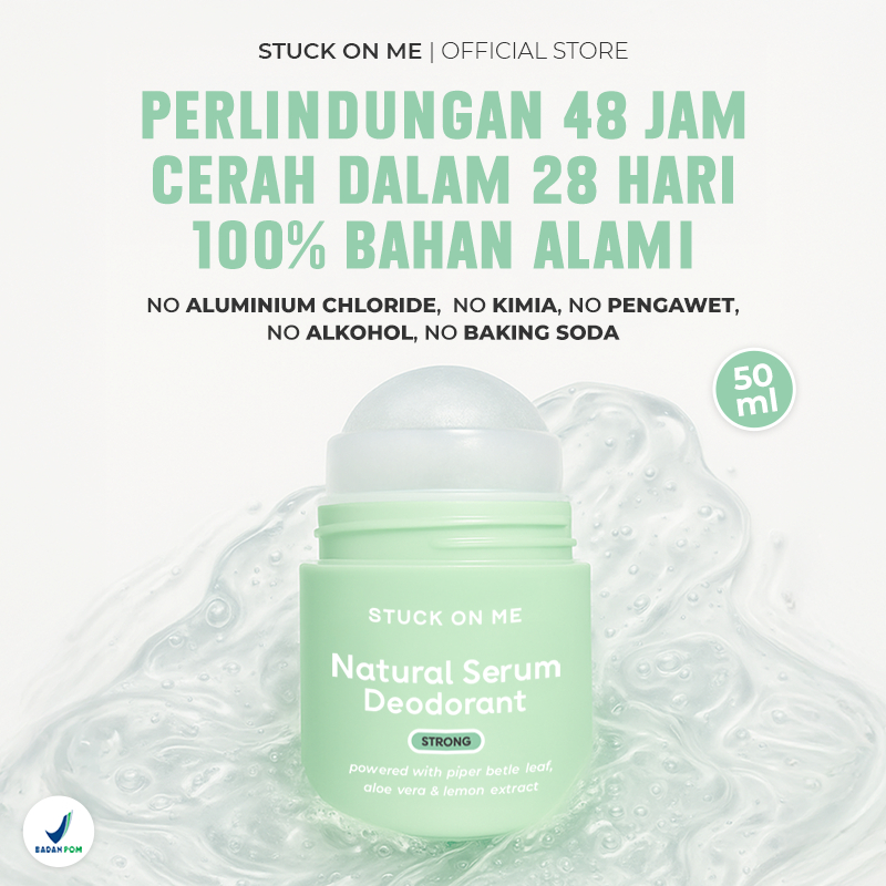 Jual Stuck On Me - Natural Serum Deodorant Antiperspirant (Strong) 50 ...