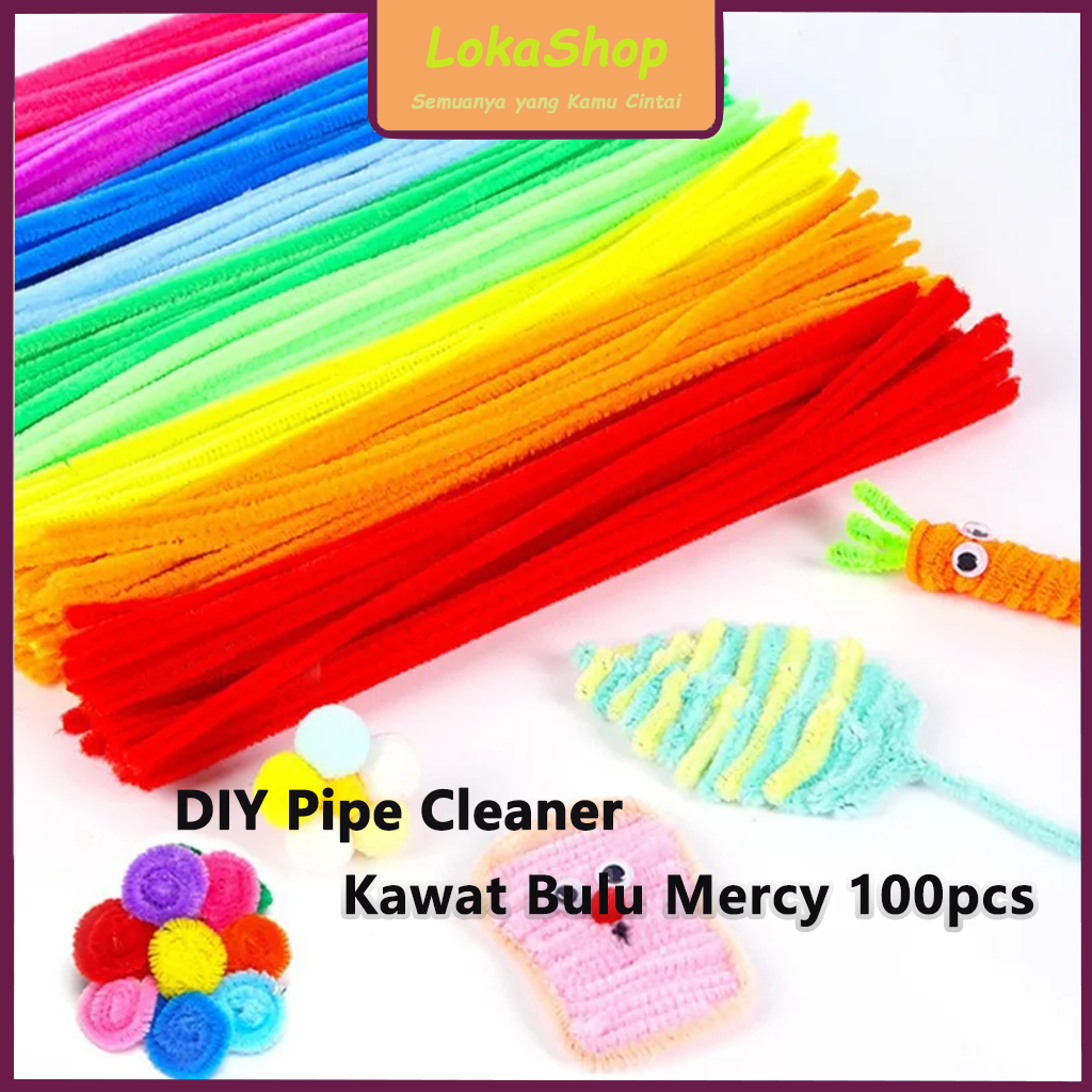 Jual Kawat Bulu Mercy Pipe Cleaner Premium Gembul 30cm / 100 Pcs Bahan ...