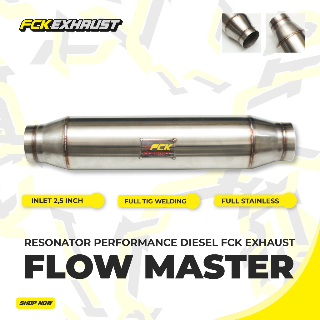 Jual RESONATOR FLOW MASTER DIESEL FCK EXHAUST KNALPOT MOBIL | Shopee ...