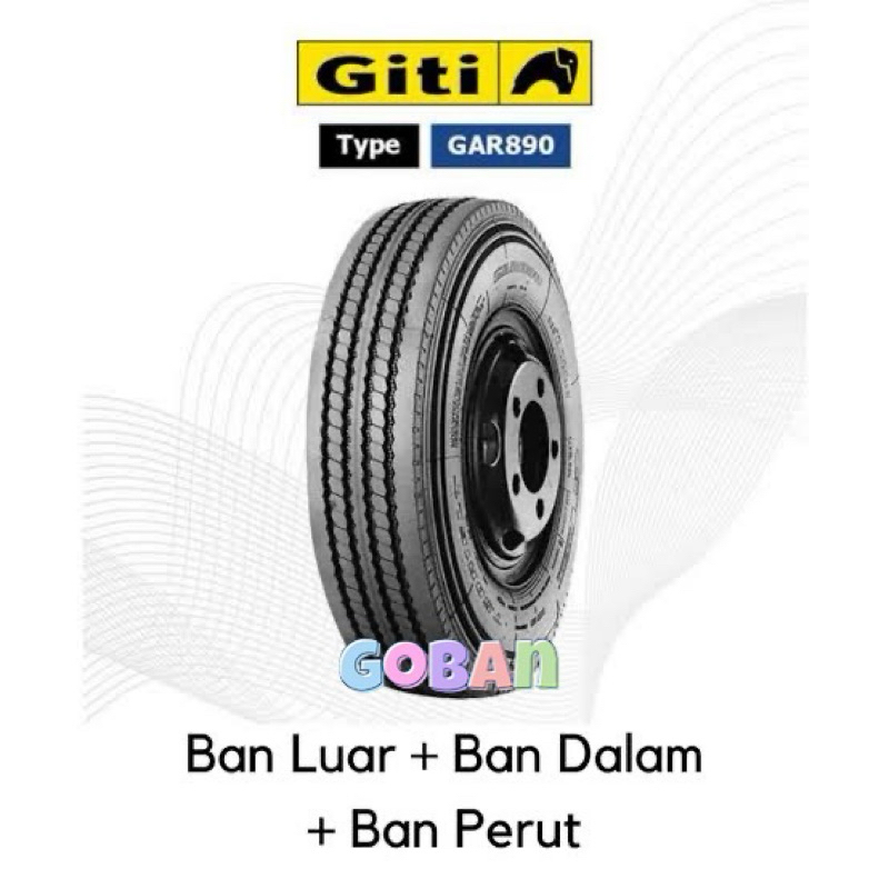 Jual ban truck 7.50 R16 Giti GAR890 truk ban Radial truk 750 16 set berikut ban dalam dan flap 7 ...