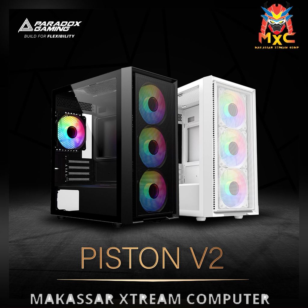 Jual CASING PARADOX GAMING PISTON V2 M-ATX INCLUDE 4 FAN ARGB | Shopee ...