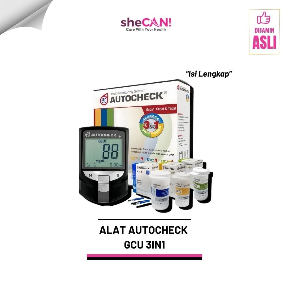 Jual Alat Autocheck GCU 3 in 1 / Gula, Kolesterol, Asam Urat ...
