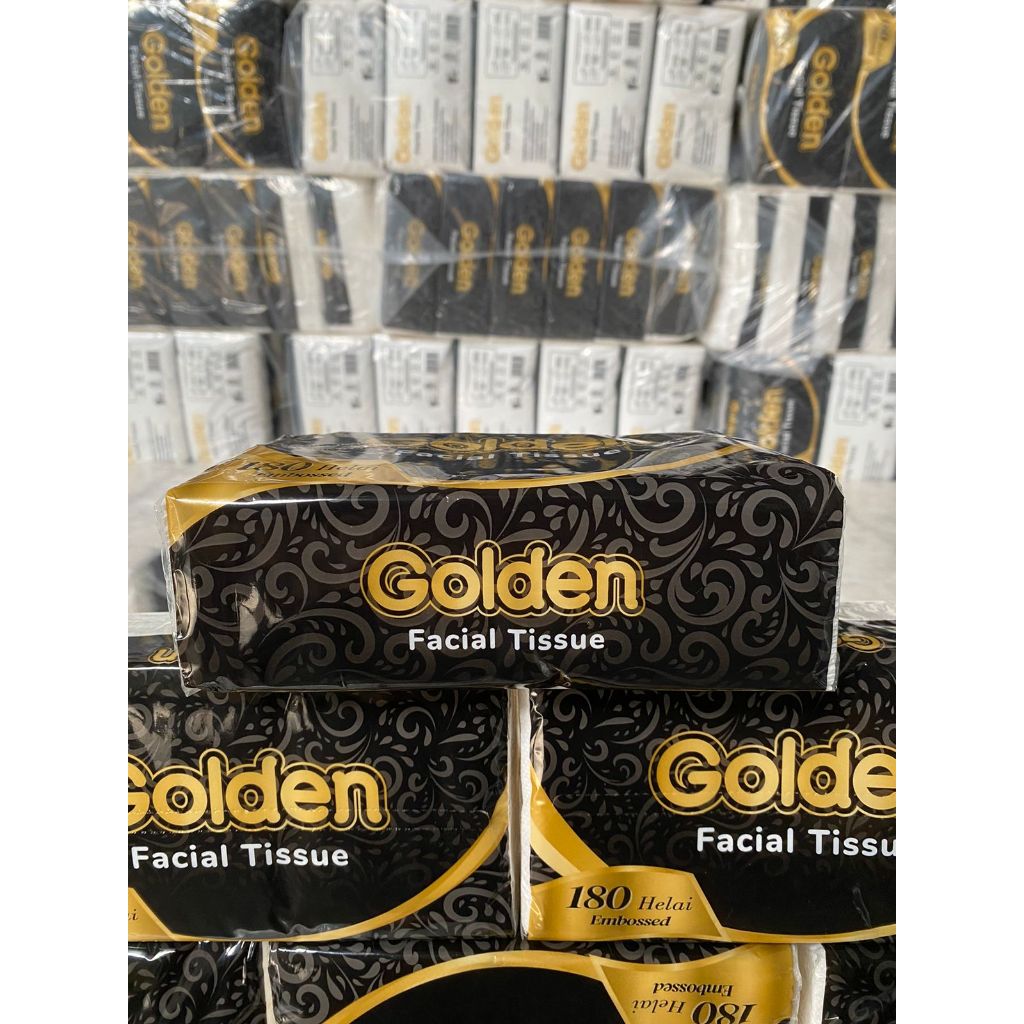 Jual Tissue golden 180 helai paket 10 pcs facial tisu murah | Shopee ...