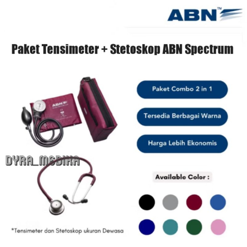 Jual PAKET ABN SET TENSIMETER DAN STETOSKOP SPECTRUM/PAKET TENSIMETER ...
