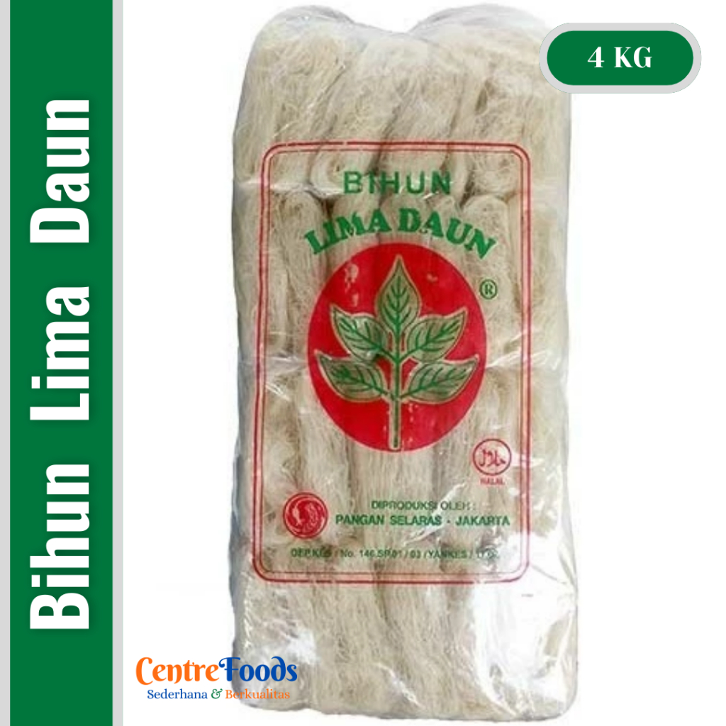 Jual Bihun Beras Cap 5 Daun - Bihun Cap Lima Daun | Isi 4 Pack - 4 Kg ...