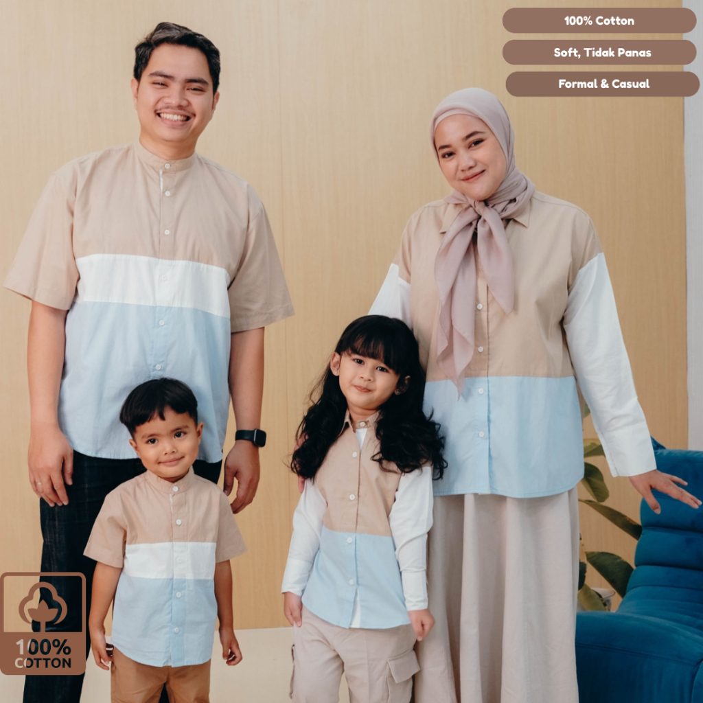 Jual Badudu.id Baju Couple Keluarga - Aksara Family Set - Kemeja ...