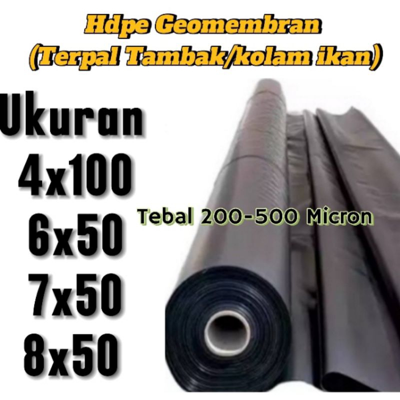 Jual Terpal Tambak 1 Rol Hdpe Geomembran Tebal 200-500 Micron ( Terpal ...