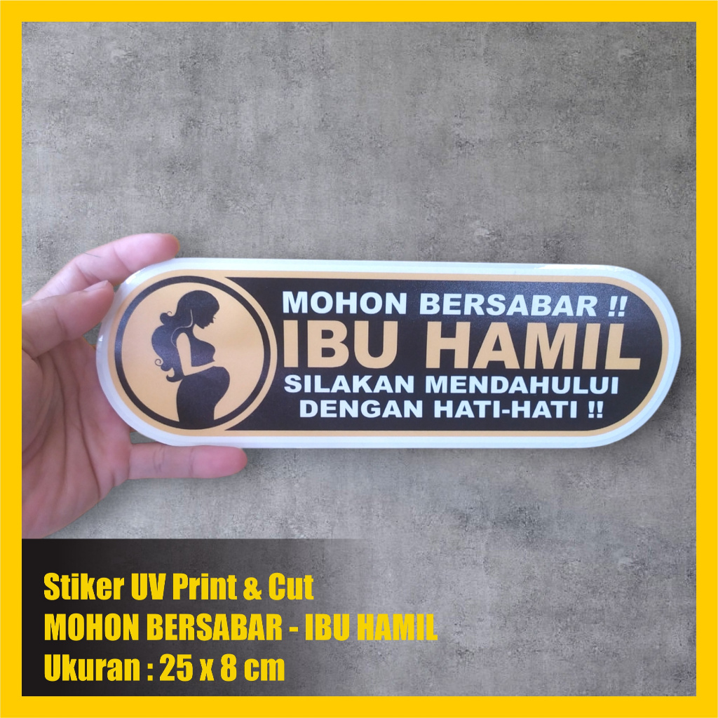 Jual Stiker Ibu Hamil Stiker sign mobil besar stiker print & cut ...