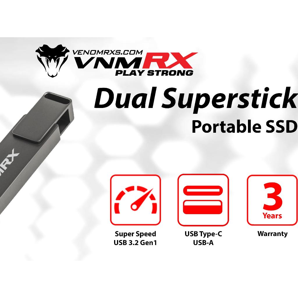 Jual SSD EXT VENOM RX DUAL SUPERSTICK USB & TYPE C -256GB/512GB/1TB ...
