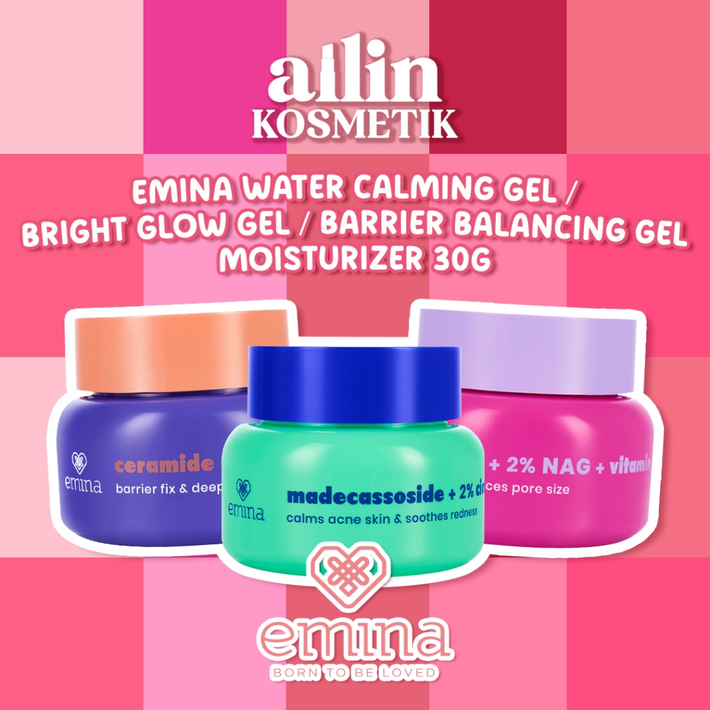 Jual Emina Water Calming Gel / Bright Glow Gel / Barrier Balancing Gel ...
