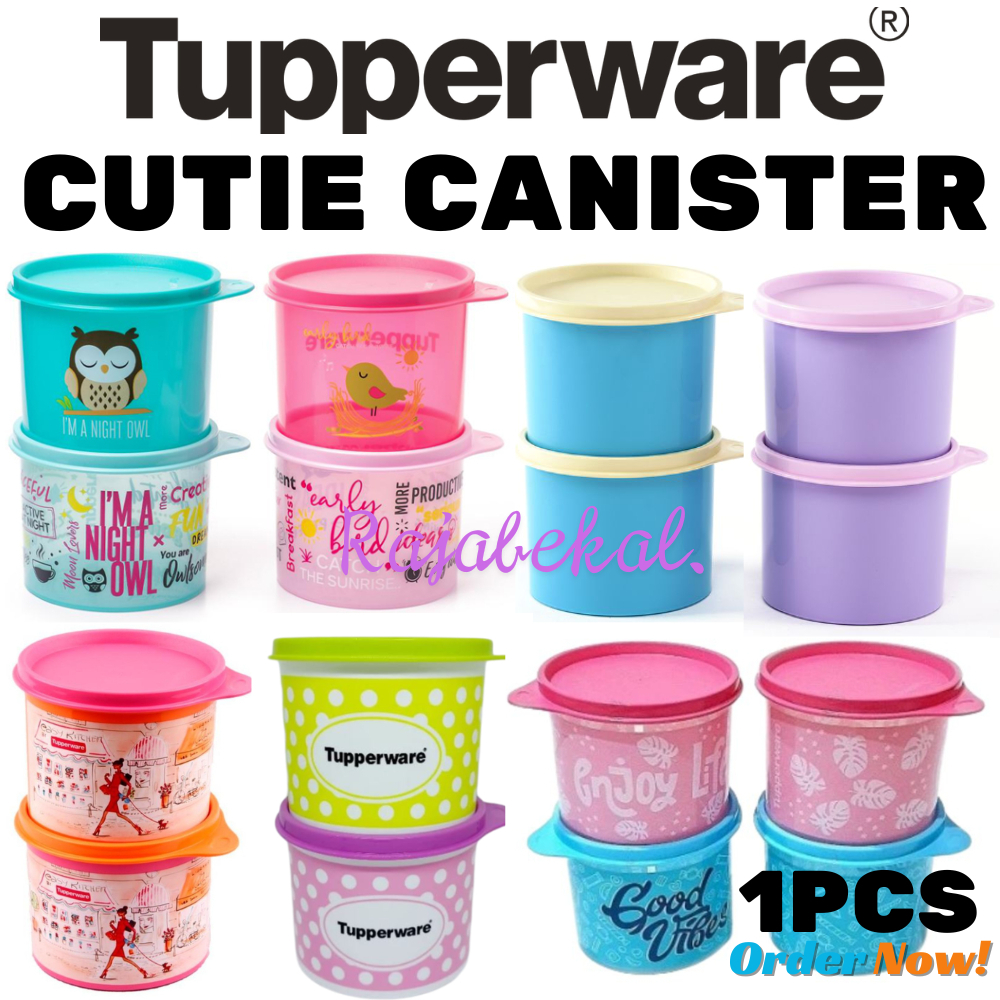 Jual PROMO Tupperware Mini Canister Cutie Canister One Touch Canister ...