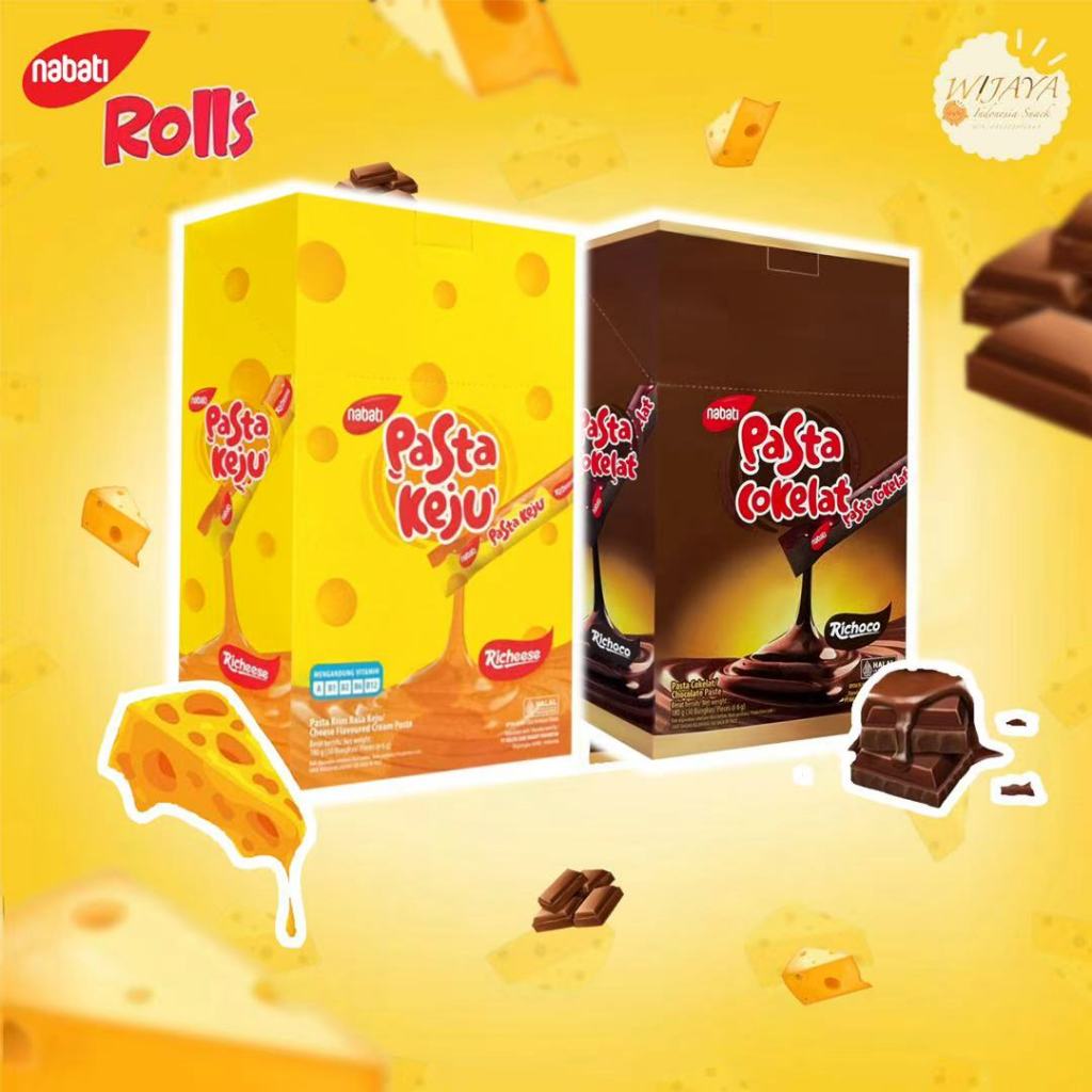 Jual Richeese nabati pasta keju dan cokelat 1box isi 30 pcs 200g ...