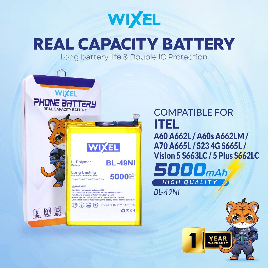 Jual WIXEL Baterai BL-49NI BL49NI Itel S23 / A60 / A60S / A70 Batre Batrai Battery Double Power ...