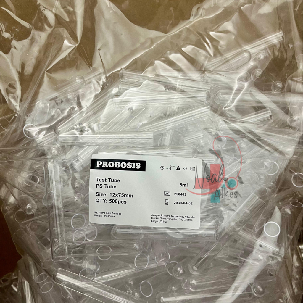 Jual TABUNG REAKSI PLASTIK / TEST TUBE / PS TUBE 5 ml ISI 500 pcs 12 x ...