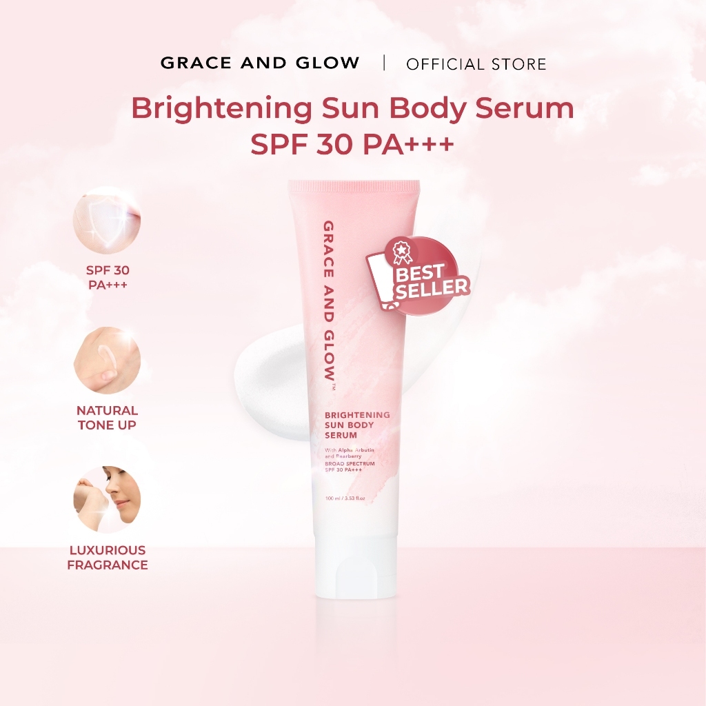Jual Grace and Glow Brightening Sun Lotion Body Serum SPF 30 PA ...