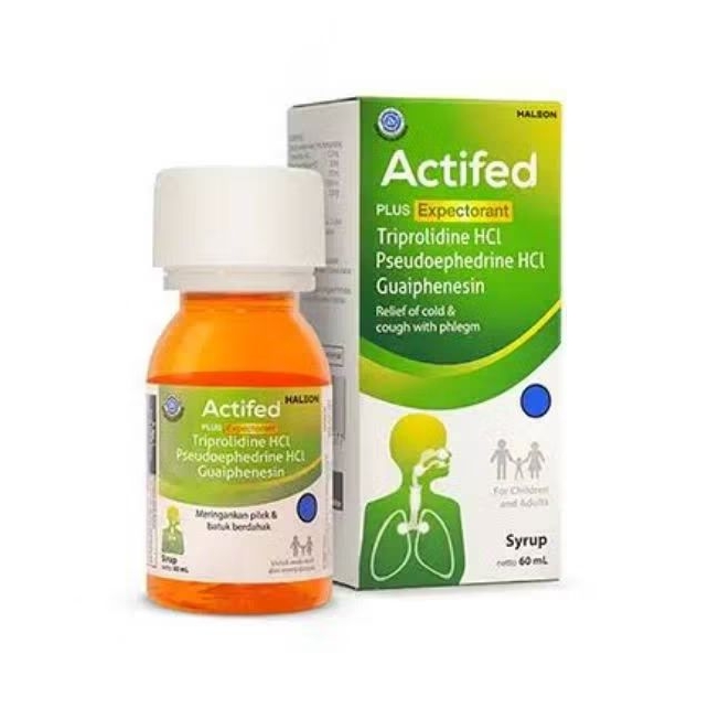 Jual Actifed Plus Expectorant syr 60 ml (Hijau) -- Sirup obat batuk ...