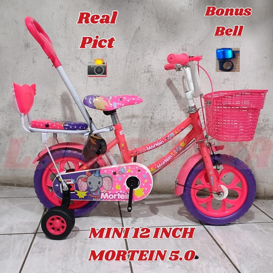 Jual BONUS BELL SEPEDA ANAK PEREMPUAN 12 INCH PMB MORTEIN BAN EVA / BAN ...