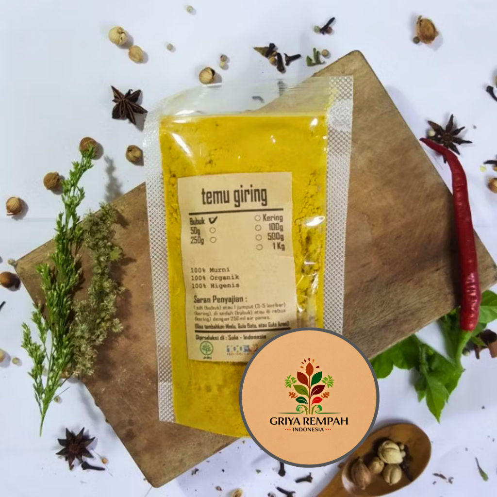 Jual TEMU GIRING BUBUK 50 GRAM Temupala Poh Rempah Herbal Simplisia ...
