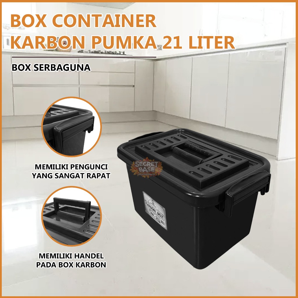 Jual BOX CONTAINER PUMKA 21 LITER - Kontainer Plastik Serbaguna / Storage Box Besar / Kotak ...