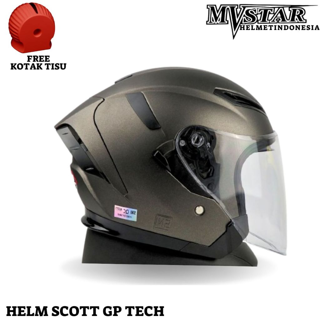 Jual Helm Halfface SCOTT GP TECH Original new type | Shopee Indonesia