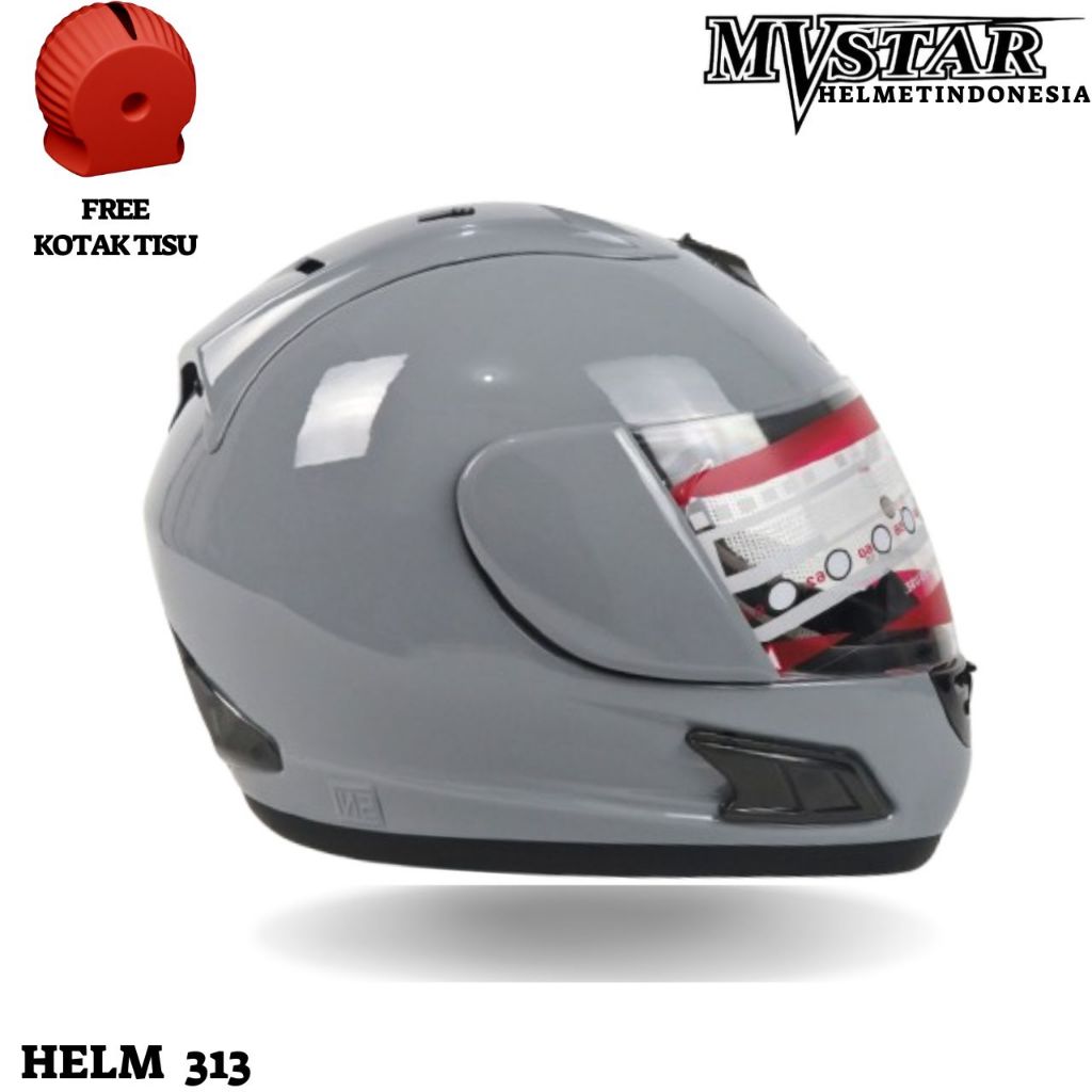 Jual Helm Scott Full Face ZR - 13/ 313 Polos/ Helm Dewasa/ Helm Dewasa ...