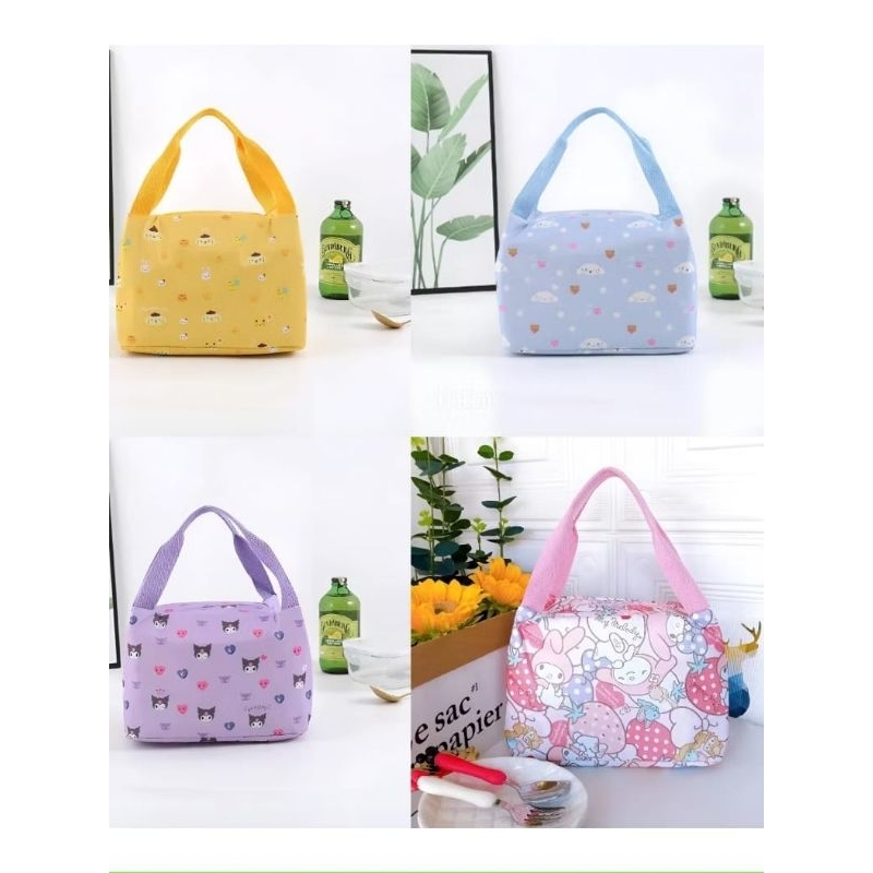 Jual Tas Bekal Lokal Lunch Printing Lunch Bag Kuromi and Friends 22 x ...
