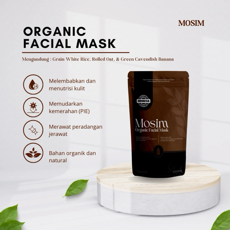Jual [MOSIM] Masker Gandum Beras Organic | Netto 150gr | Shopee Indonesia