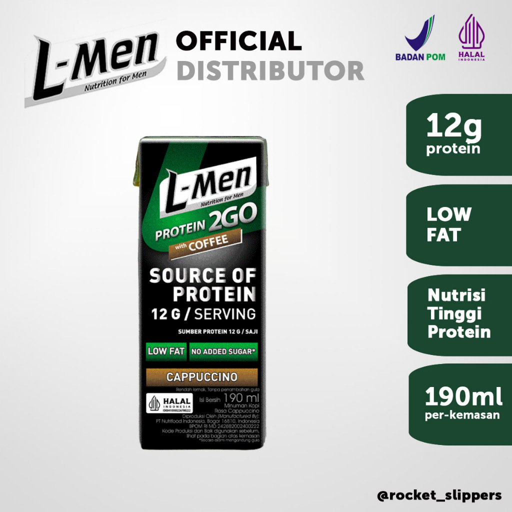 Jual L-Men 2 Go Whey Protein Ready to Drink 1 pcs 190 ml Minuman Susu Low Fat Tinggi Protein ...