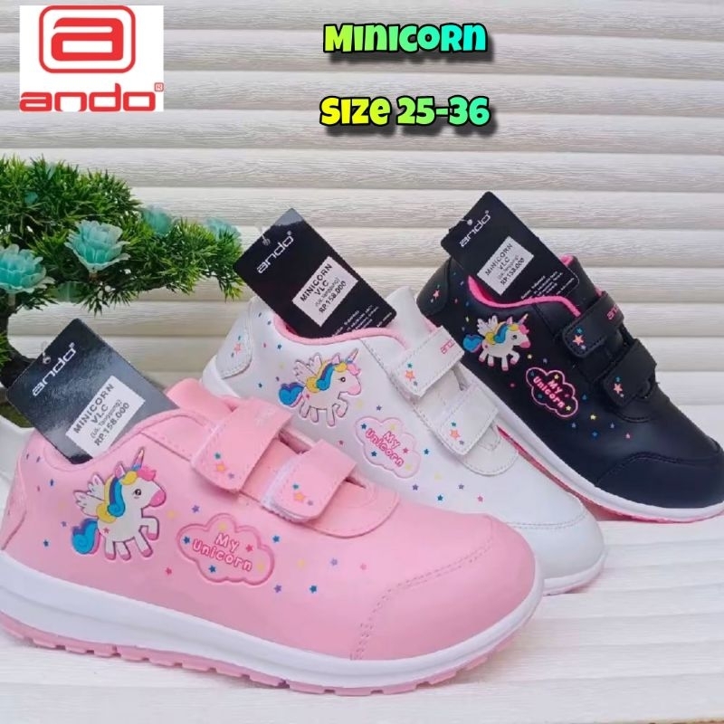Jual SIZE 29-36 SEPATU SNEAKERS ANAK PEREMPUAN KUDA PONI UNICORN ANDO ...
