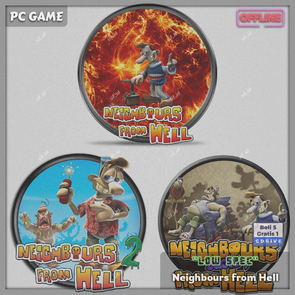 Jual Neighbours From Hell 1 - Neighbours From Hell 2 - Neighbours Back ...