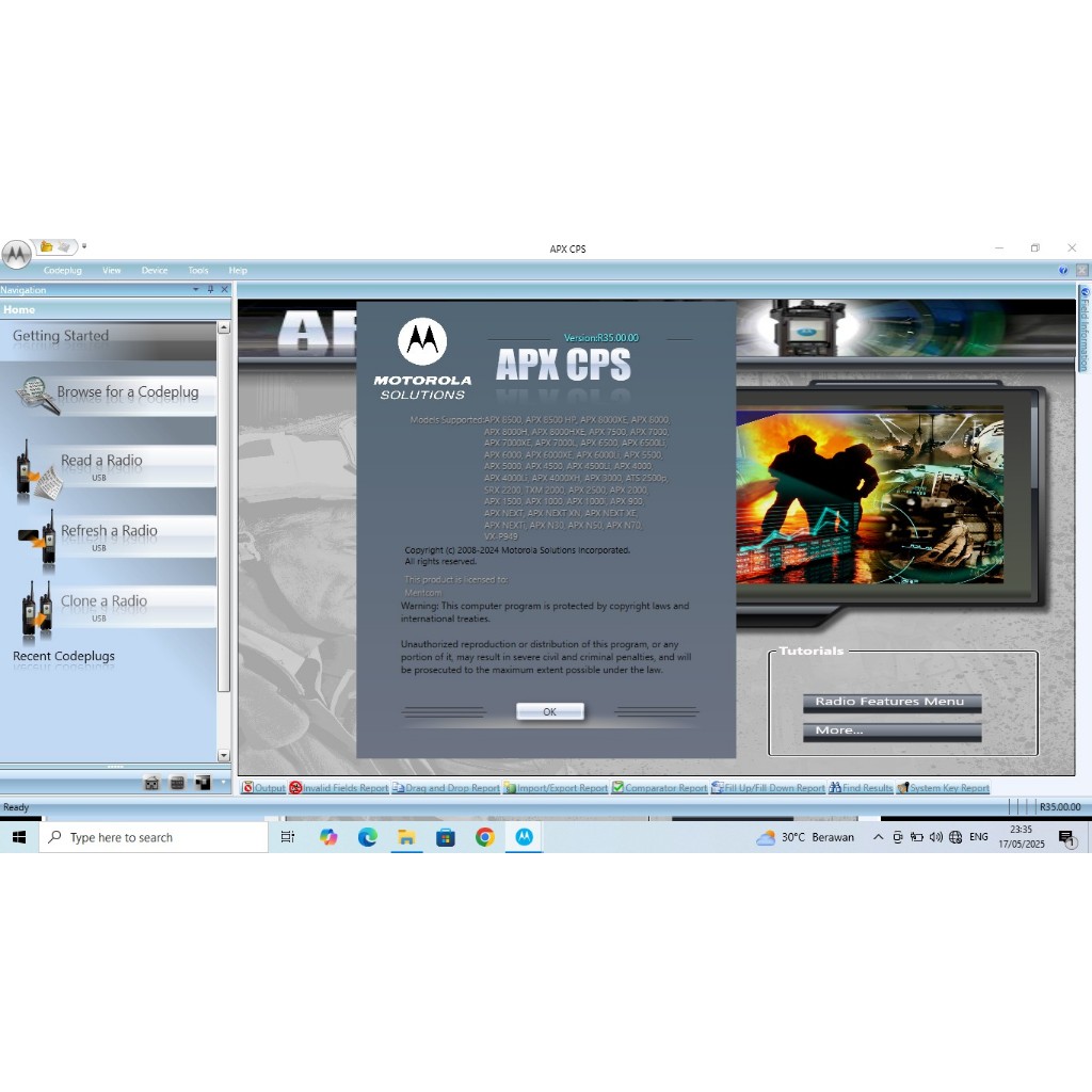 Jual Copy Software MOTOROLA CPS APX1000 Ver. R35 | Shopee Indonesia