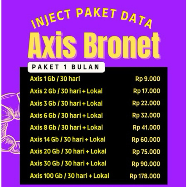 Jual Paket Data Axis | Kuota Axis | Internet Axis | Shopee Indonesia